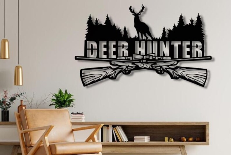 Deer Hunter Dxf Svg Png Files Laser Cut Hunt Hunter - Etsy