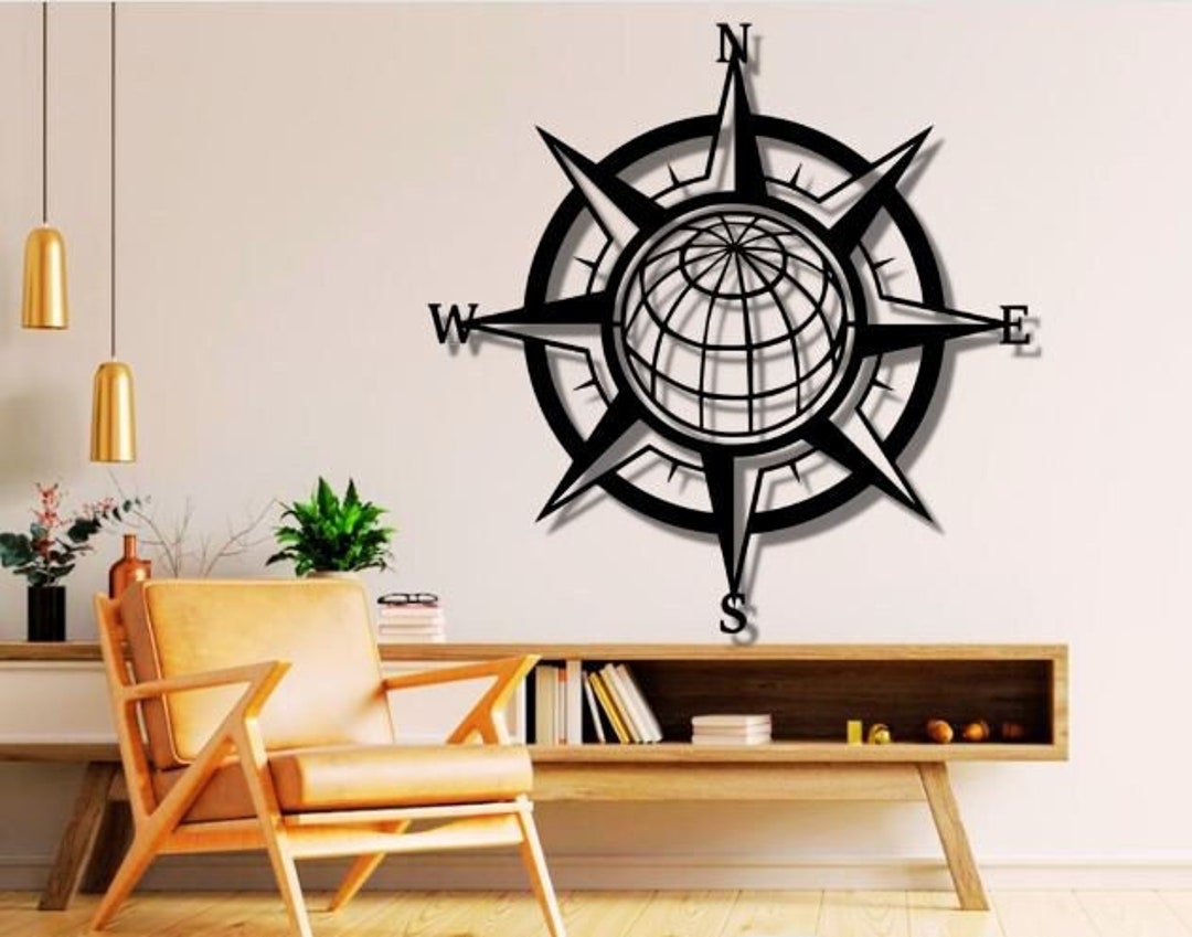 Compass Dxf Svg Png Files , Compass , World , Scene , Design , Wall ...
