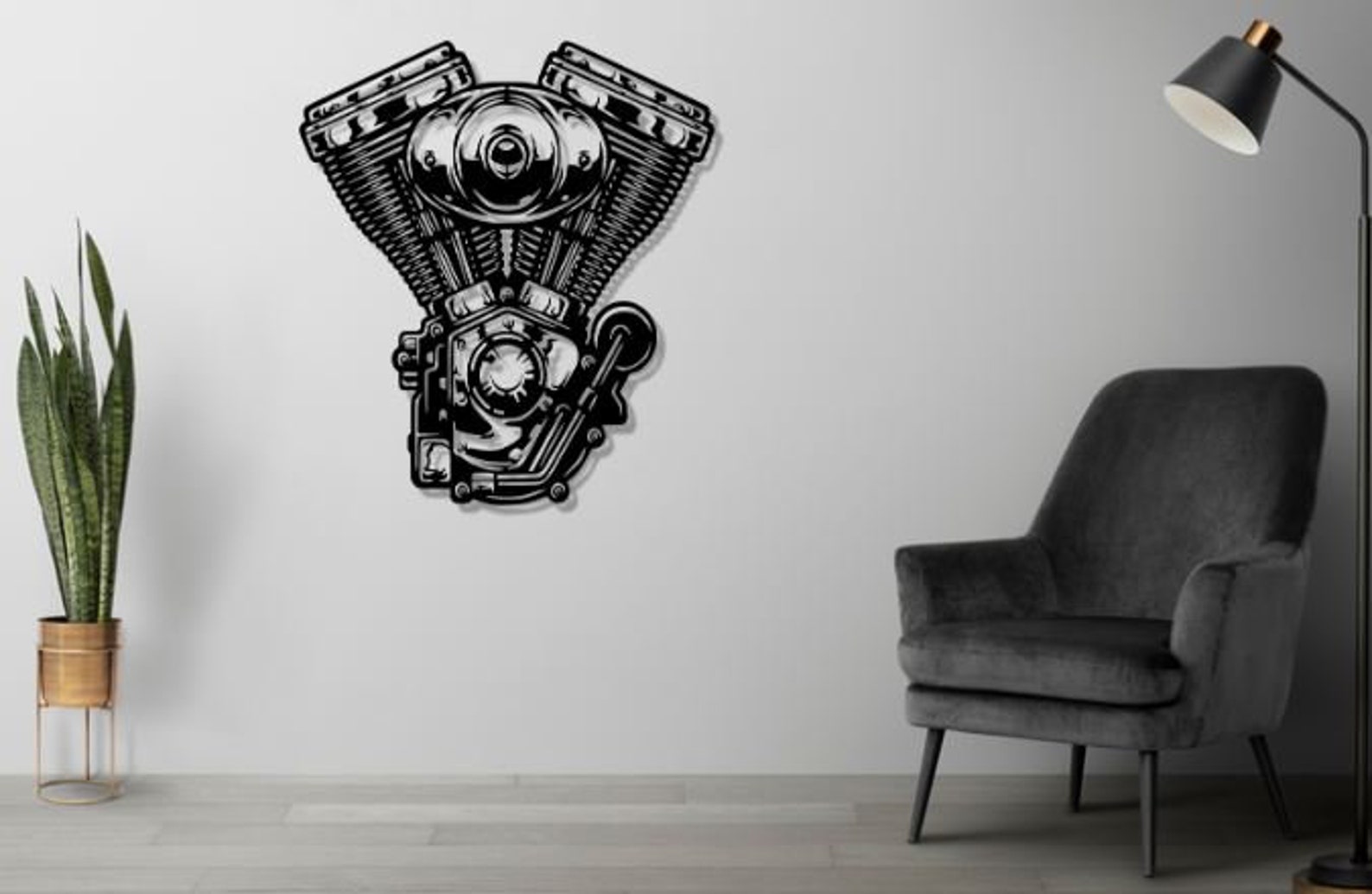 Motorcycle Engine SVG DXF Files Wall Art Files (cnc, Plasma, Laser Cut ...