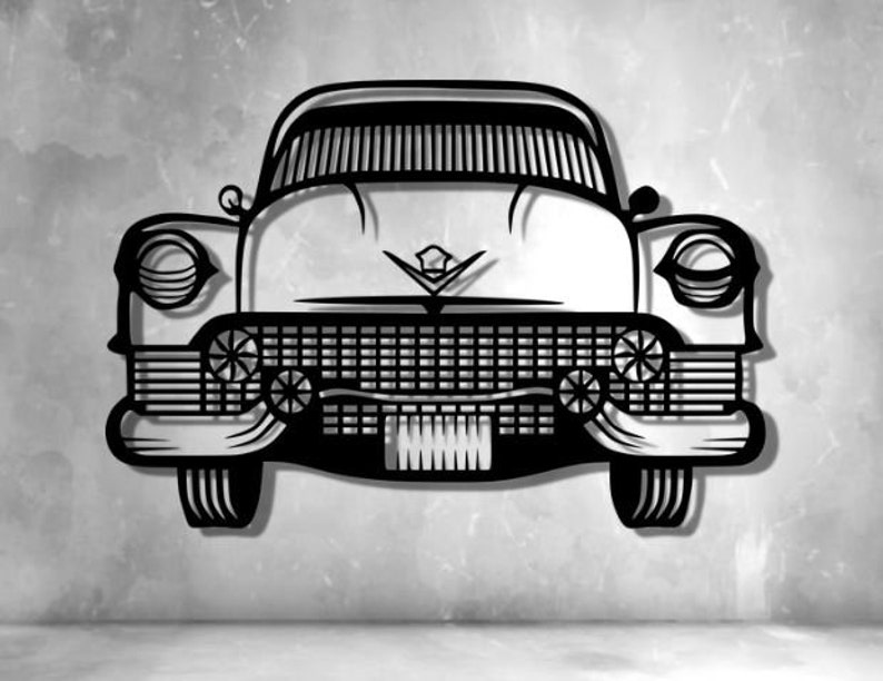 Classic Cadillac Dxf Svg Png Files Old Cadillac - Etsy