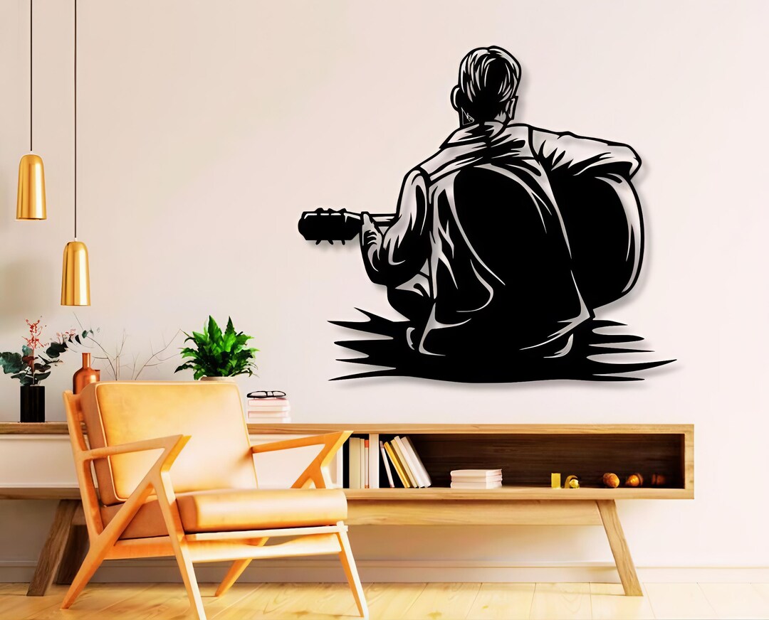 Singer Dxf Svg Png Files Guitarist Cut File for Cnc Plasma Laser ...