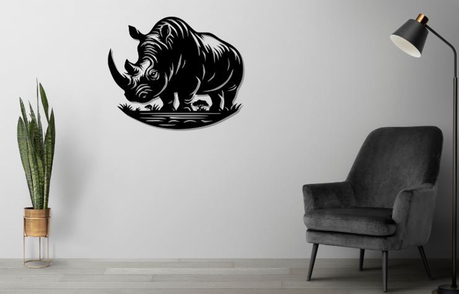 Rhino Dxf Svg Png Files , Rhinoceros , Aggressive , Wall Art , Cut File ...