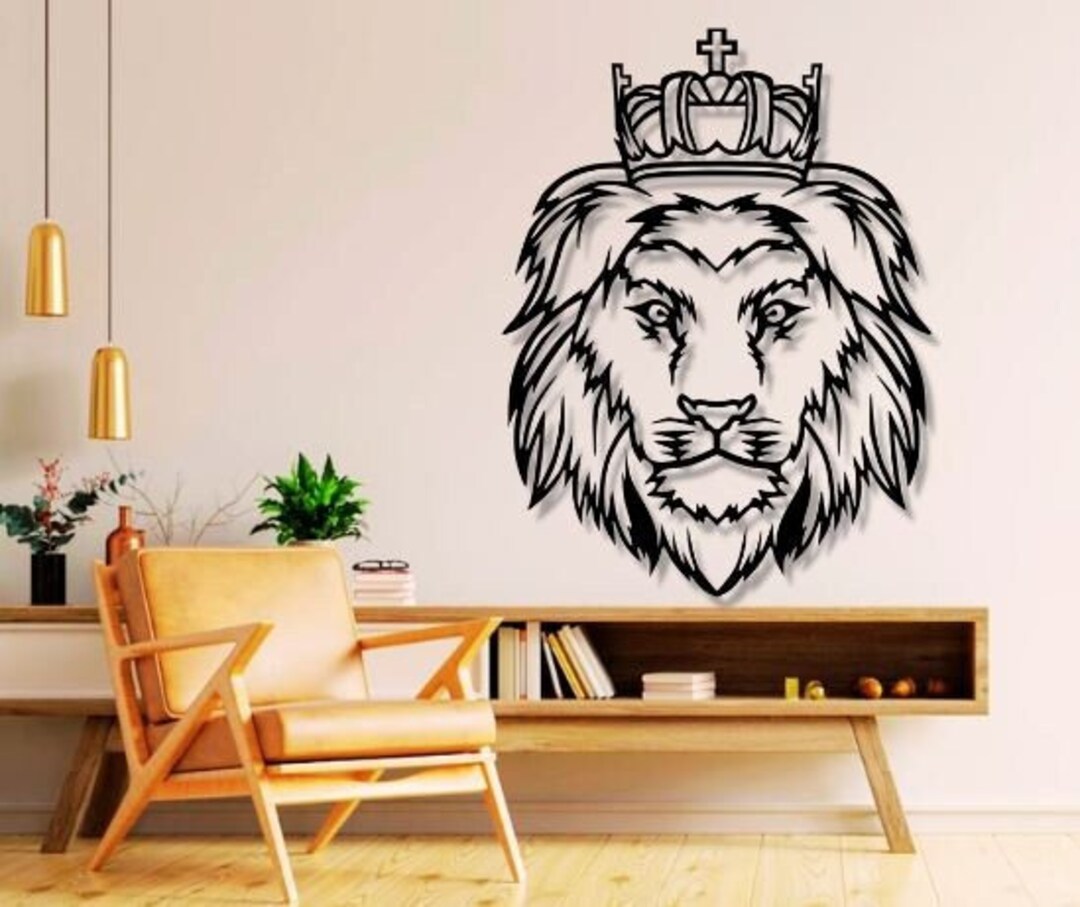 Lion Crown Dxf Svg Png Files , King , Lion , Wall Art , Crown , Lions ...