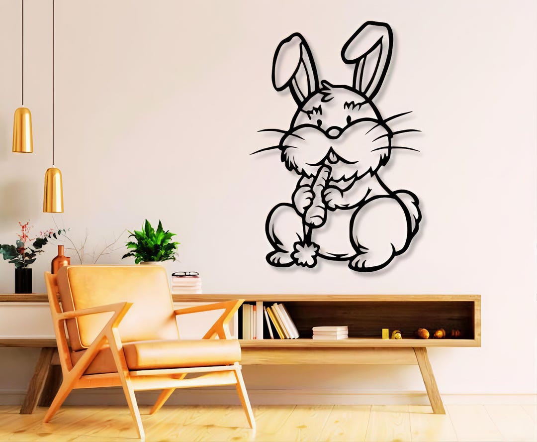 Rabbit Carrot Dxf Svg Png Files , Bunny , Easter , Happy , Carrot ...