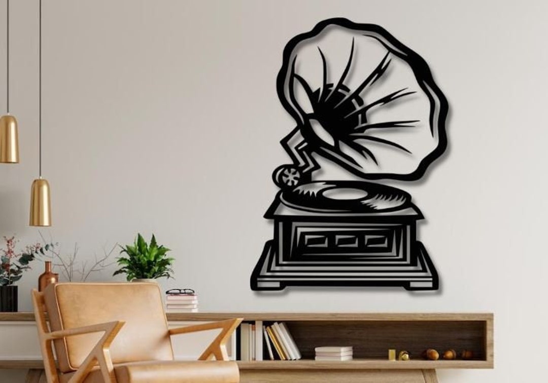 Gramophone Dxf ,svg , Png , Files , Wall Art , Gramaphone , Laser Cut ...