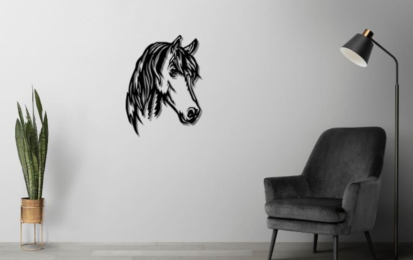 Horse Face Dxf Svg Png Files Horse Head Face Wall Art Cut , File , for ...