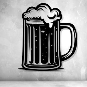 Beer Dxf Svg Png Files , Beer , Glass , Foam , Cold , Pub , Wall Art ...