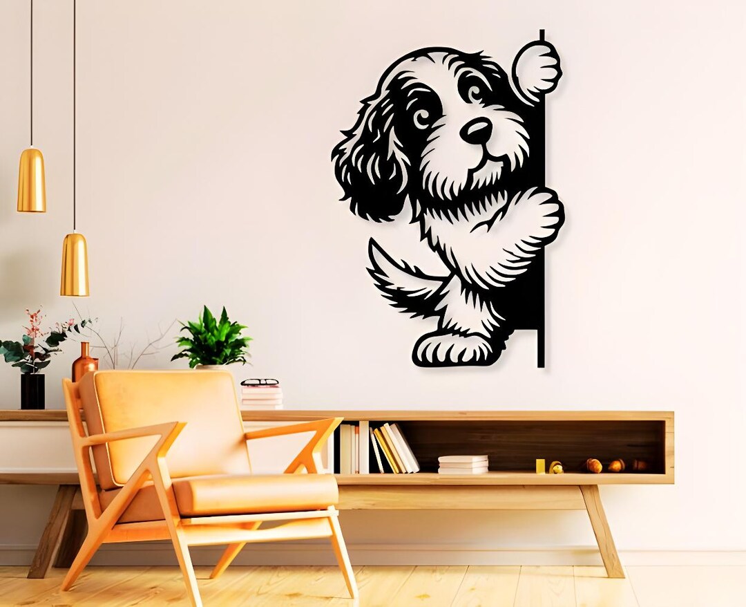 Clumber Spaniel Peeking Dog Vector Art (SVG DXF PNG) - Etsy