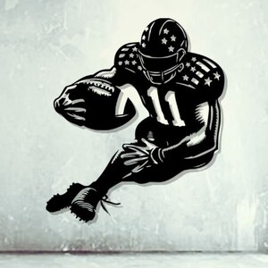Football Player Dxf Svg Png Files American Football Kicker Team Play ...