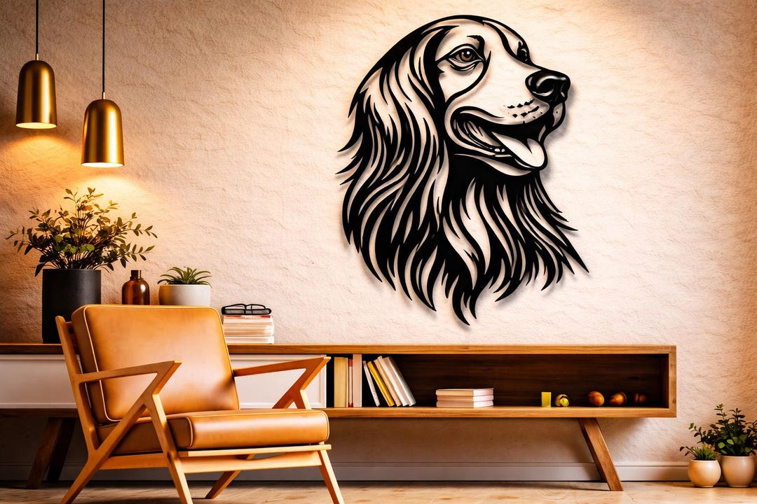 Irtish Setter Dxf Svg Png Files , Dog , Face Irtish Setter Wall Art Cut ...