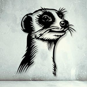 Meerkat Dxf Svg Png Files Wall Art Cut File Meerkats Cutting for Cnc ...