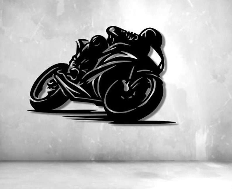 Racer Dxf Svg Png Files Motorcycle Racing Motobike - Etsy