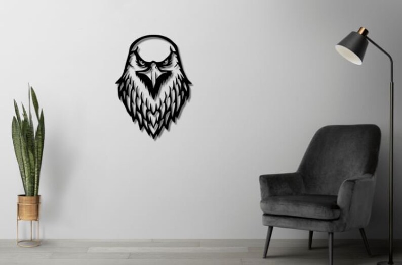 Eagle Dxf Svg Png Files Angry Eagle Wall Art - Etsy