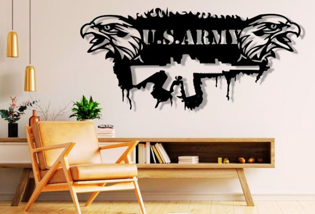 Army Dxf Svg Png Files , USA Army , Special Force , Eagle , Riffle ...