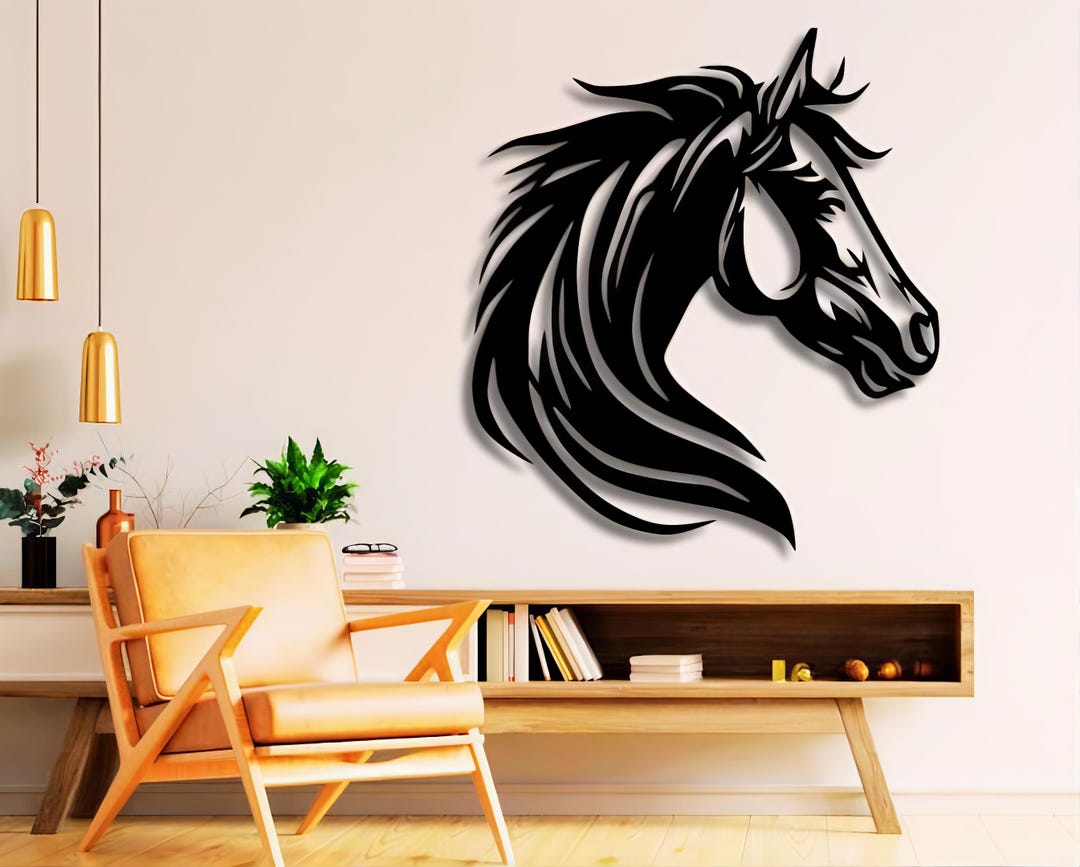 Cavalo Dxf Svg Png Arquivos Cabeça de Cavalo Rosto Laser Plasma Corte ...