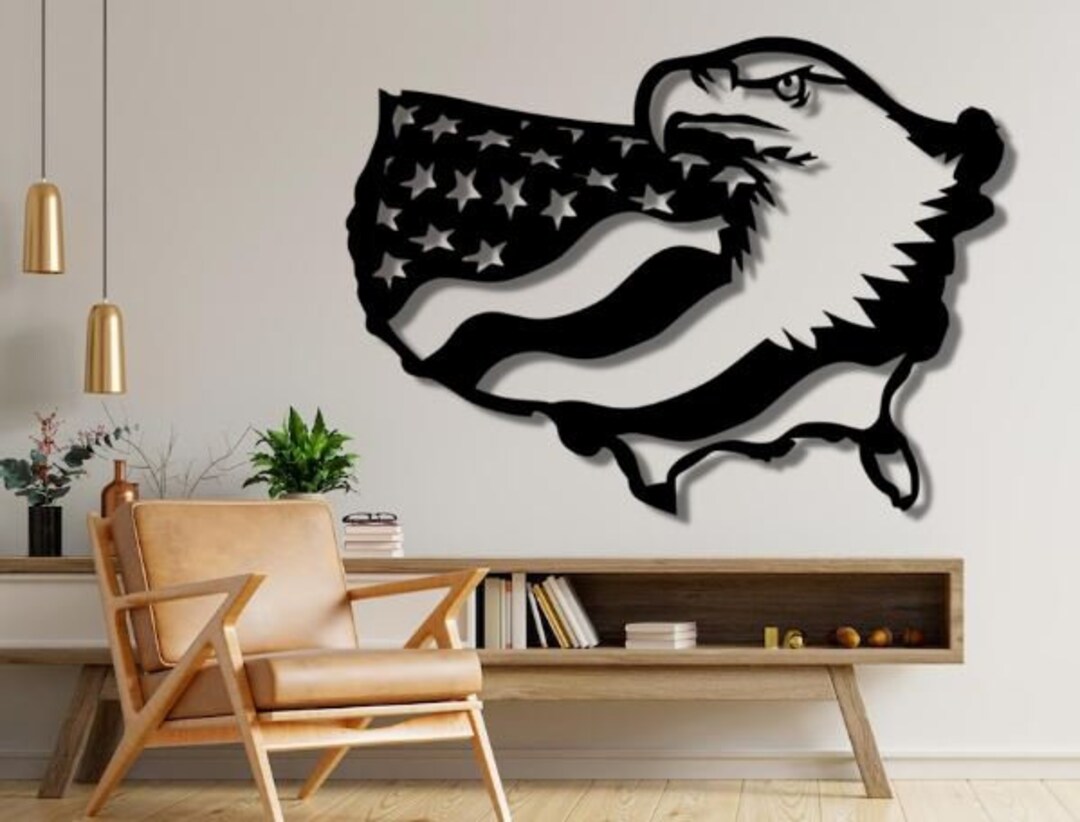 American Flag Eagle Dxf , Svg , Png , Files , America , Flag , Eagle ...