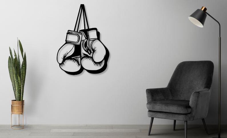 Boxing Gloves Dxf Svg Png Files Boxer Glove Vector Cut File for Cnc ...