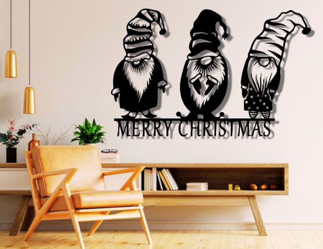 Christmas Gnomes Dxf , Svg , Png , Files Plasma Cut File Merry , Happy ...