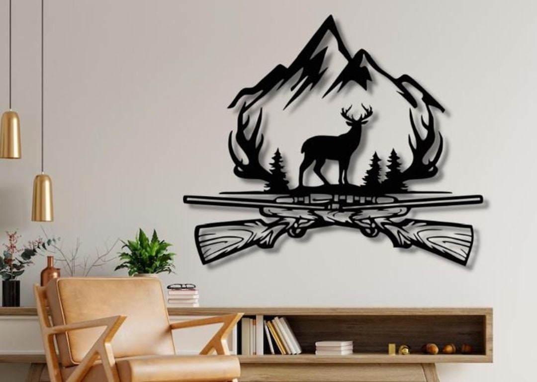 Jäger Riffle Dxf , SVG , Png , Files , Hunt , Deer , Horn , Mountain ...