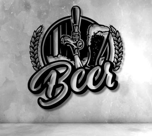 Beer Dxf Svg Png Files Wall Art File Beer - Etsy