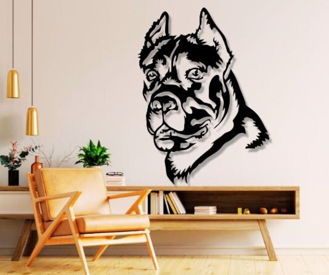 Cane Corso Dxf Svg Png Files , Dog , Face , Wall Art , Cut File for Cnc ...