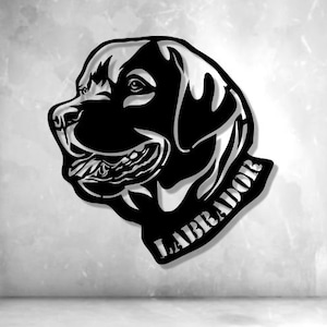 Labrador Dxf Svg Png Files , Labrador Dog Face Wall Decor Cut File for ...