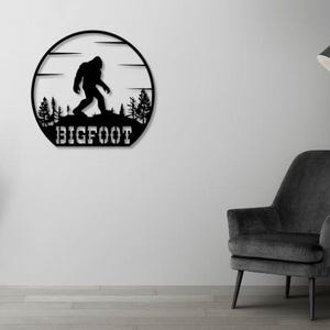 Bigfoot Dxf Svg Png Files Bigfoot Design Wall Art Cut File for Cnc ...