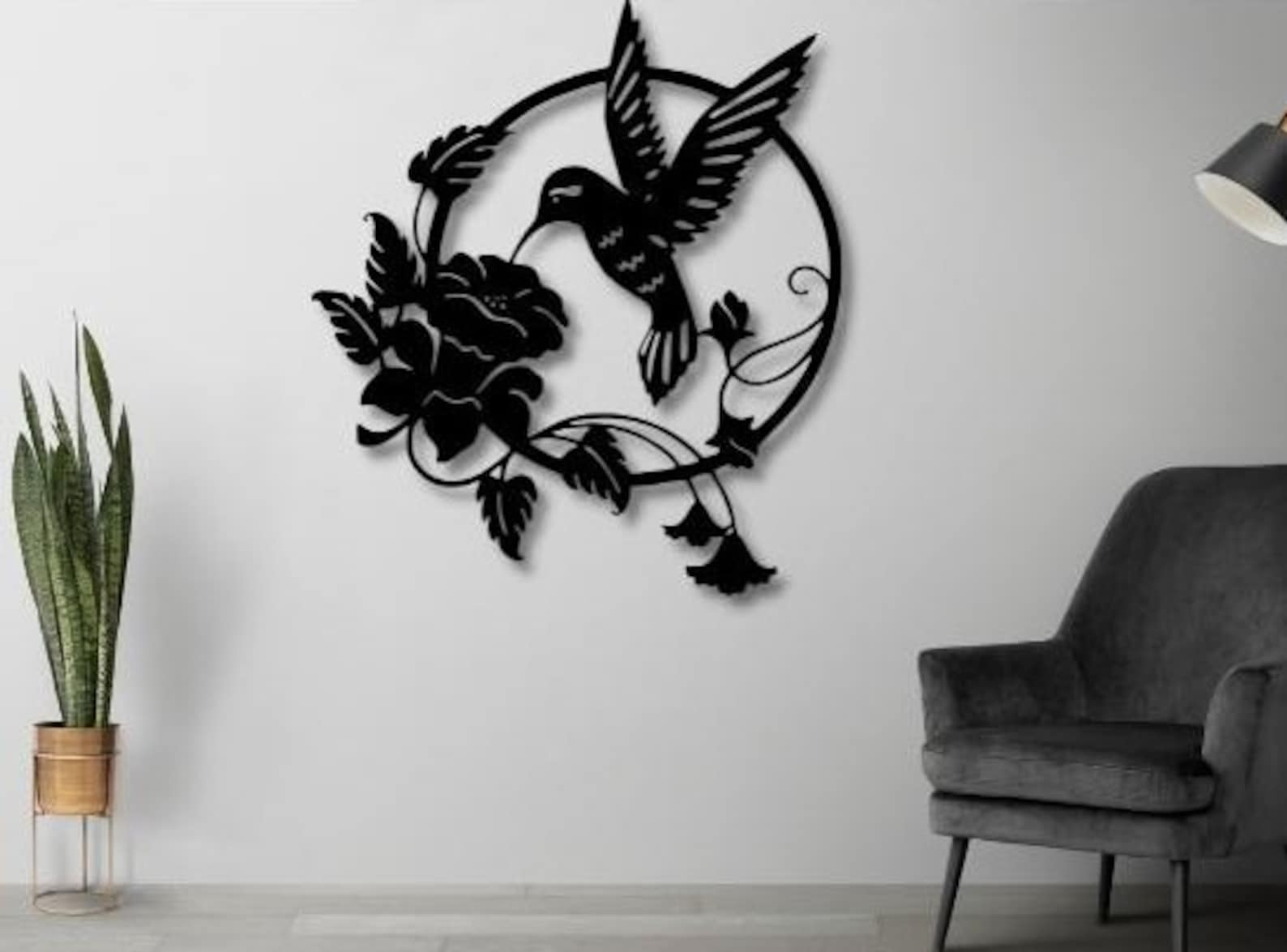 Colibrí Dxf Svg Png Archivos Corte láser Arte mural - Etsy México