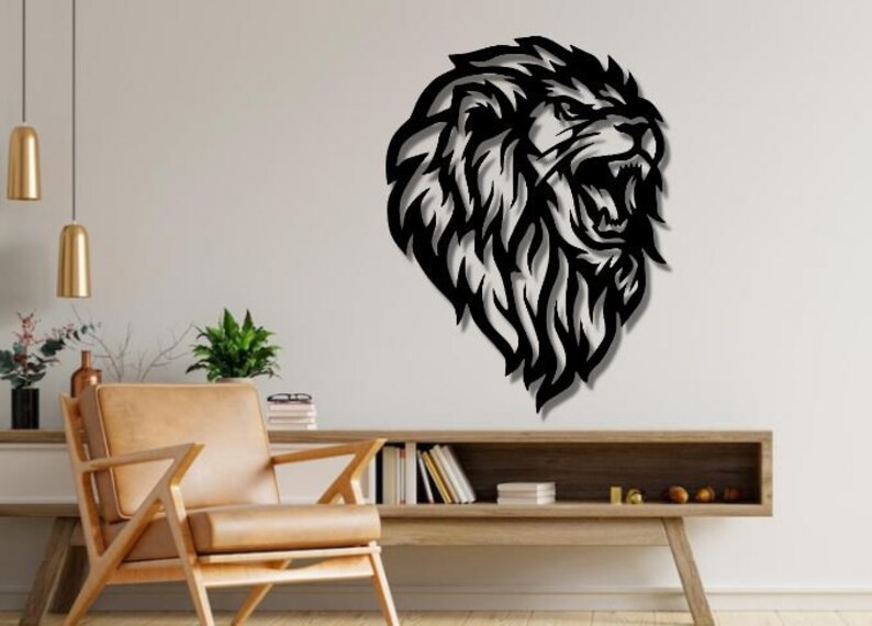 Lion Face Dxf Svg Png Files Lion Head Face Wild - Etsy