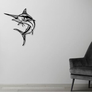 Swordfish Dxf Svg Png Files Fish Wall Art Dxf Cut File for Cnc Plasma ...