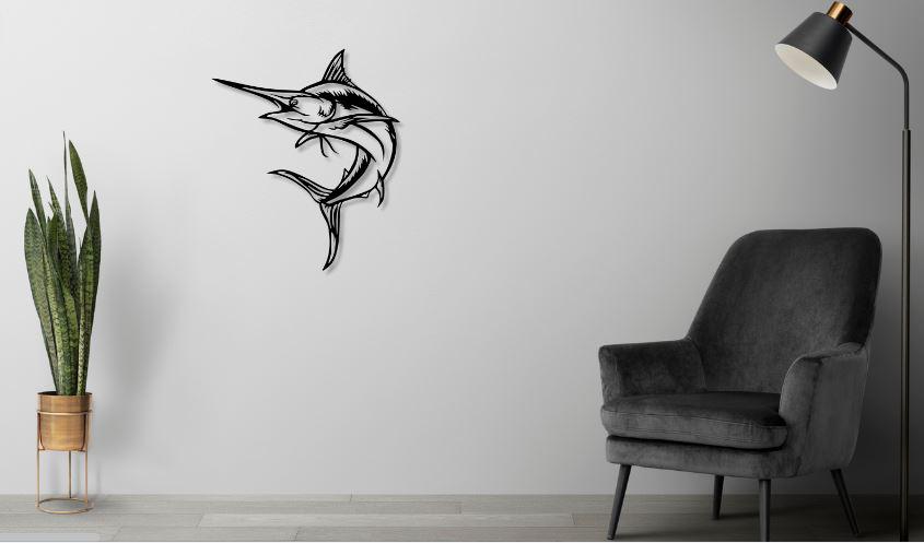 Swordfish Dxf Svg Png Files Fish Wall Art Dxf Cut File for Cnc Plasma ...