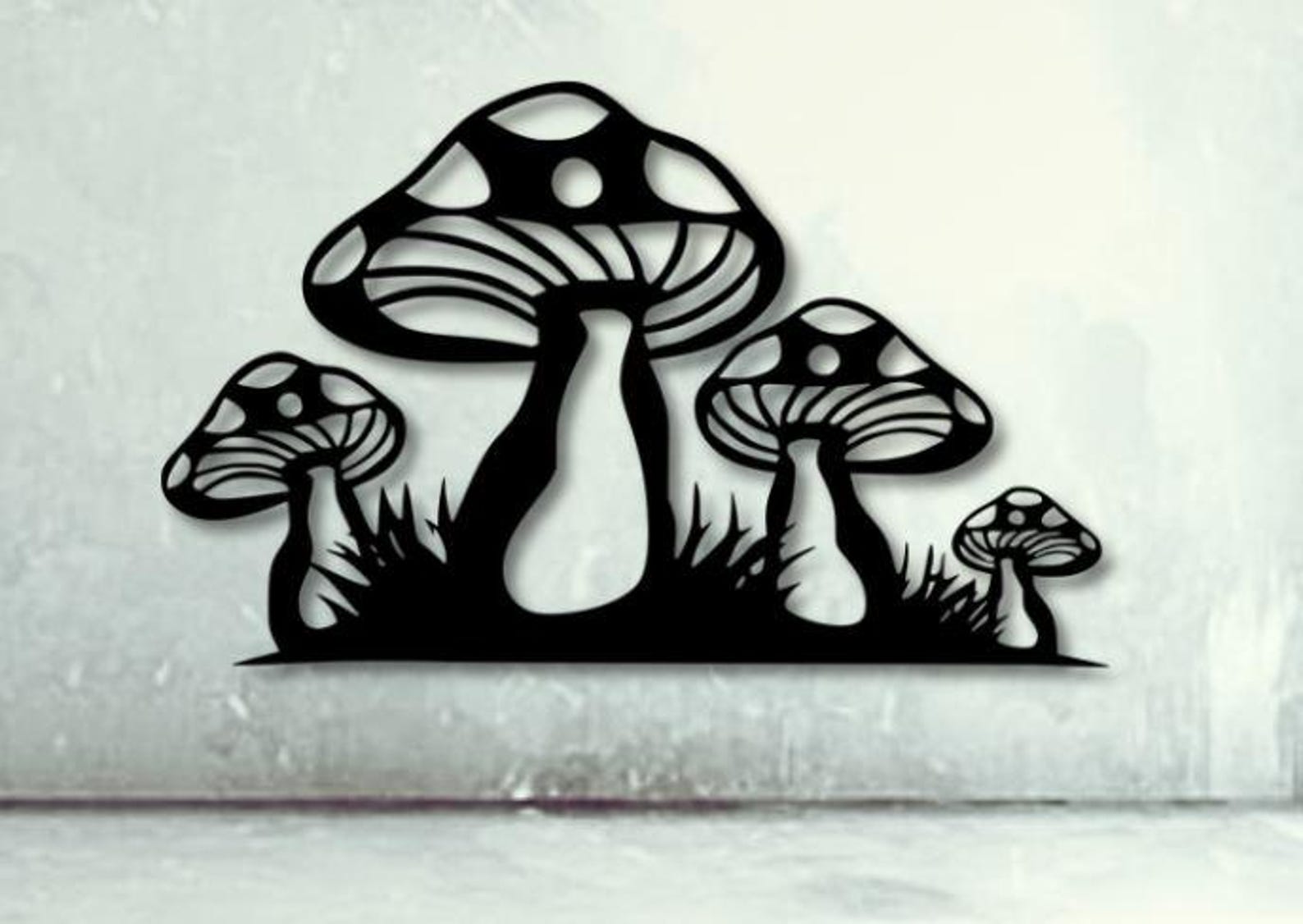 Mushroom Dxf Svg Png Files Mushroom Wall Art Cut File for Cnc Plasma ...