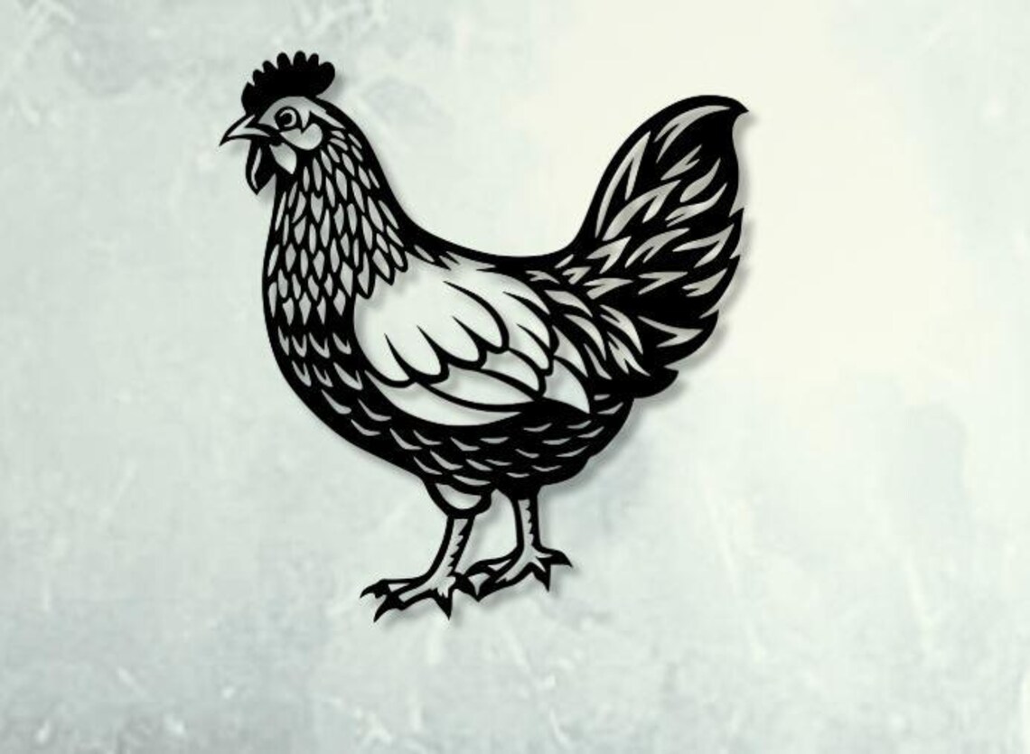 Rooster Dxf Svg Files Wall Art Cut File for CNC, Laser, Cricut (svg ...