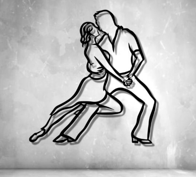Dance Dxf Svg Png Fİles Salsa Tango Couple Dance - Etsy