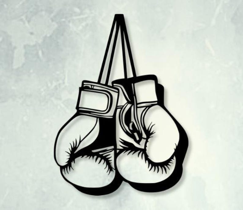 Boxing Gloves Dxf Svg Png Files Boxer Glove Vector Cut File for Cnc ...