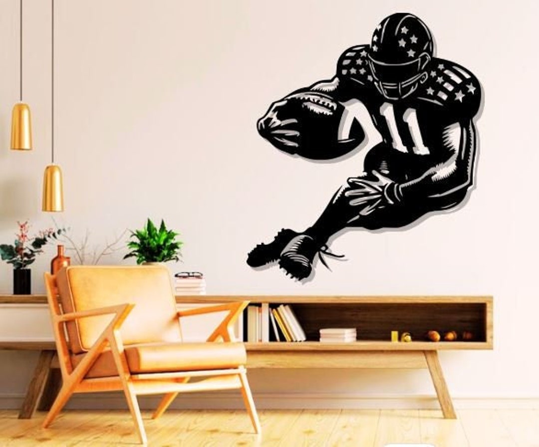 Football Player Dxf Svg Png Files American Football Kicker Team Play ...