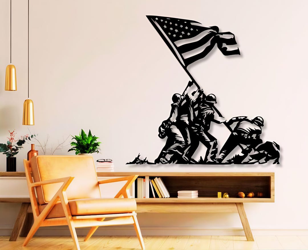 American Flag Soldiers Dxf Svg Png Files Independence Day Day for Cnc ...