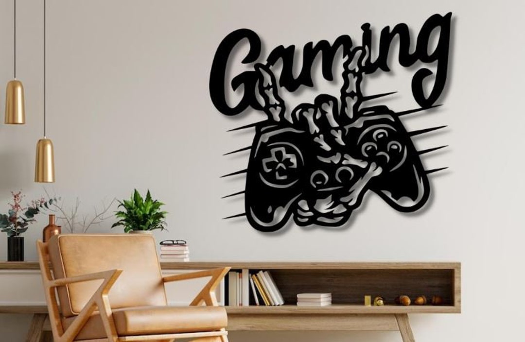 Gaming Dxf Svg Png Files Wall Art Gamer Game - Etsy