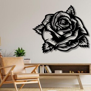 Rose Dxf , Svg , Png , Files , Rose , Wall , Art , Cut , File , Rose ...