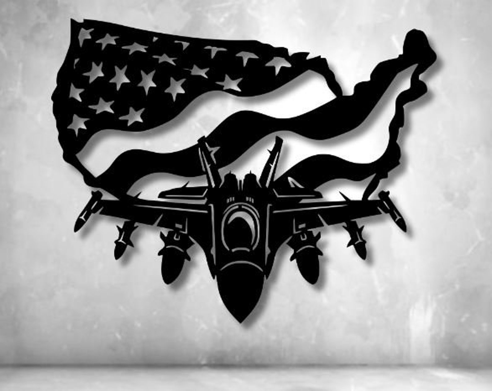 American Flag Svg Dxf Files : F35 War Plane, CNC Laser Cut Files - Etsy