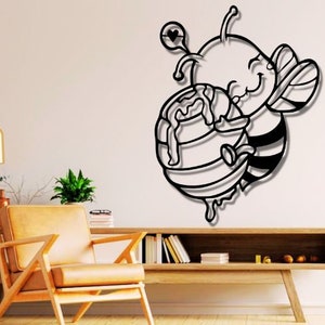 Abeja Dxf, Svg, Png, Archivos, Abeja, Miel, Panal, Corte, Archivo, Para ...