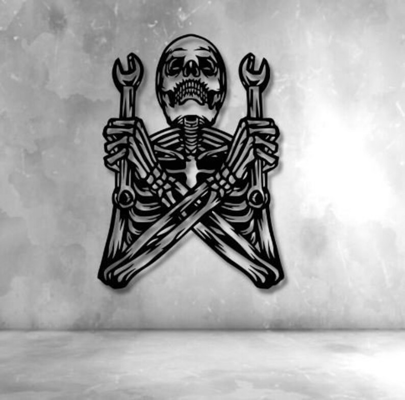 Skeleton Repairman Dxf Svg Png Files Expert Skeleton - Etsy