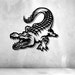 Alligator Dxf Svg Png Files Crocodile Cayman Wild Horror Animal , Cut ...