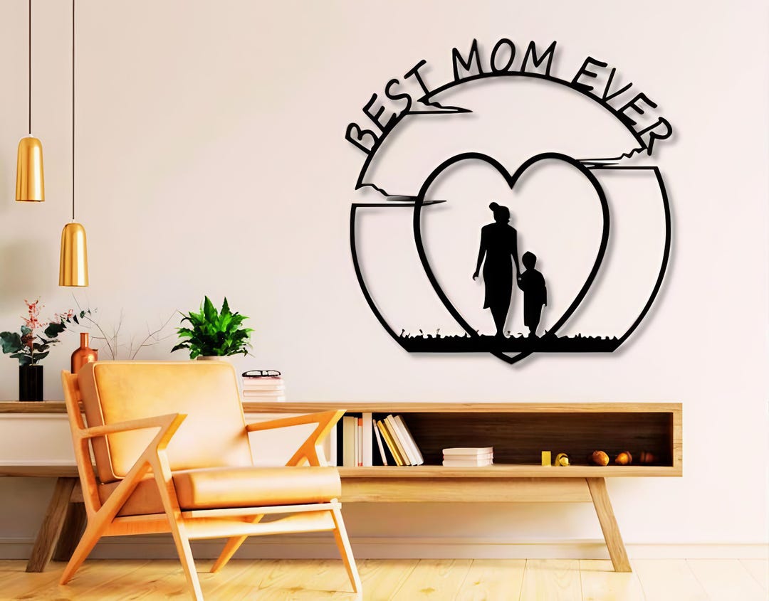 Best Mom Dxf Svg Png Files Mom Child Walking Heart , Love , Best , Ever ...
