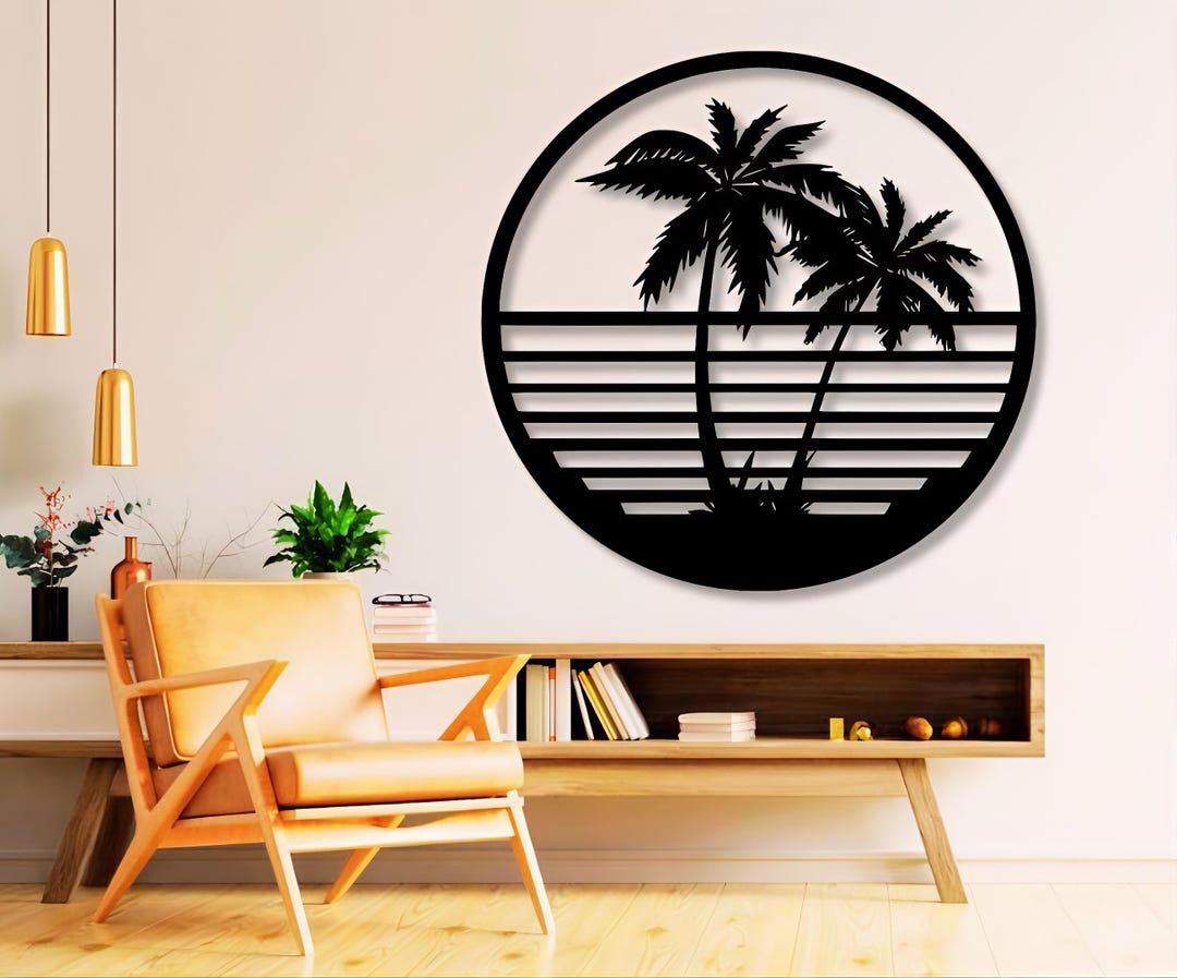 Palm Trees Dxf , Svg , Png , Files , Wall Art , Laser Cut , Palm ...