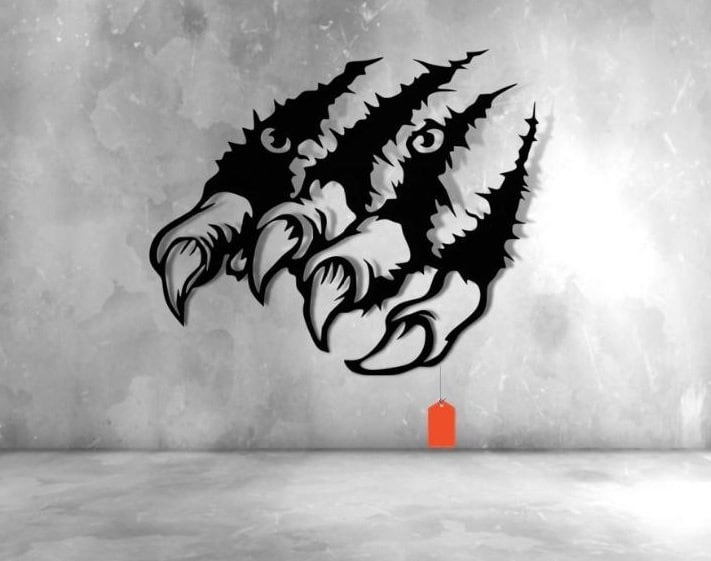 Claw Dxf Svg Png Files Laser Cut Tiger Claw - Etsy