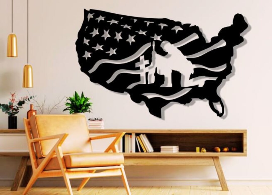 Praying Soldier Dxf Svg Png Files , American Flag , Soldier , Pray ...