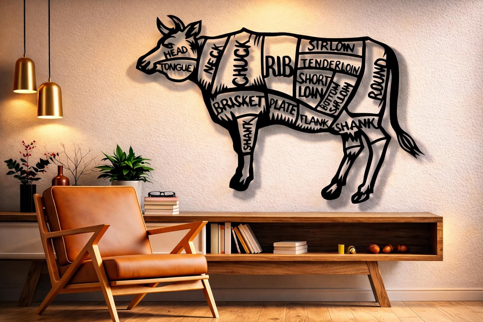 Cow Beef Butcher Cut Chart, CNC Plasma Laser Files (svg, Dxf, Png) - Etsy