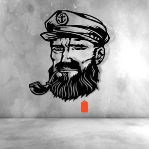 Captain Dxf , Svg, Png , Files , Laser Cut , Sailor , Captain , Marine ...