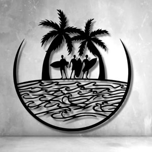 Summer Dxf , Svg , Png , Files , Summer , Surf , Board , Palm , Palms ...
